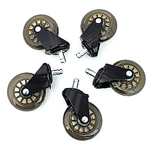Desk Office Chair Wheels ZBRANDS Rollerblade Wheels for Office Chair Casters, Chair Wheels Replacement, Lightweight, Good for All Floors, Office Furniture Casters, Computer Chair Gaming Chair Wheels