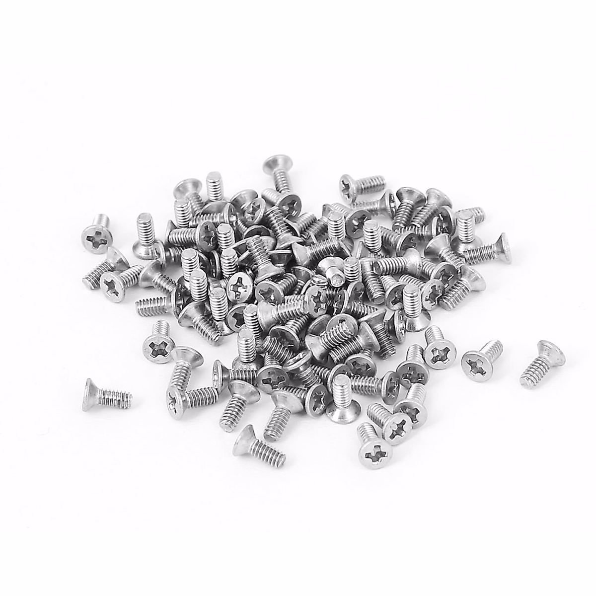 uxcell a15123100ux0455 M2x5mm Stainless Steel Phillips Flat Countersunk Head Screws (Pack of 100)