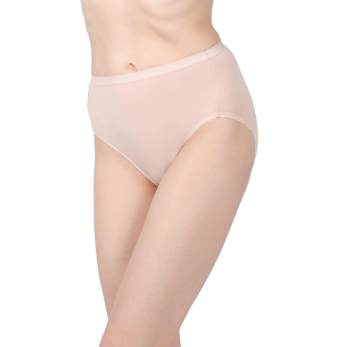 MeMoi Ladies Combed Cotton Basic Brief Underwear 3-Pack Black 6M