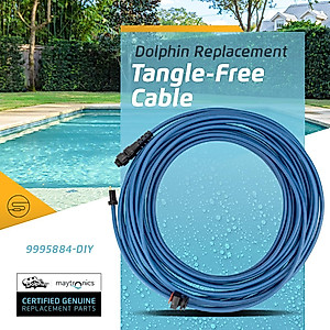 Dolphin Genuine Replacement Part — Durable 50 FT Blue Cable for Agile Robot Movement — Part Number 9995884-DIY