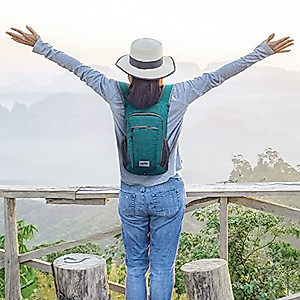 G4Free 10L/15L Hiking Backpack Lightweight Packable Hiking Daypack Small Travel Outdoor Foldable Shoulder Bag(Teal Blue)