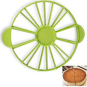 Round Cake Slice & Pie Slicer Marker, Cake Divider, Cheesecake Cutter, Double Sided Cake Portion Marker 10/12 Slices, Works Up To 10" Diameter Desserts