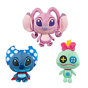 Disney Doorables Puffables Plush Stitch, 10-inch Collectible Plush Featuring Glitter Eyes, Styles May Vary, Kids Toys for Ages 3 Up by Just Play