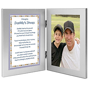 Poetry Gifts Dad from Son Filling Daddy's Shoes, Birthday or Father's Day, Add 4x6 Inch Photo