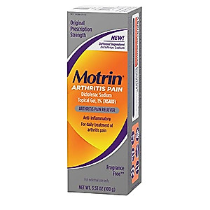 Motrin Arthritis Pain Relief Diclofenac Sodium Topical Gel 1%, Anti-Inflammatory Cream for Arthritis Pain in Hands, Wrists, Elbows, Knees, Feet & Ankles, NSAID Pain Relief Gel, 3.53 Oz