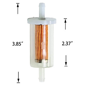 Pack of 2 695666 Fuel Filter for 845125 691035 493629 Briggs & Stratton husqvarna Troy-Bilt MTD Craftsman John Deer D100 D105 D110 Lawn Mower Tractor