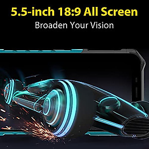 Ulefone Armor X9 Pro Rugged Smartphone, 4GB+64GB Unlocked Cell Phones, 13MP +5MP+2MP, 5.5 inch Screen, Android 11 Helio Octa-core, Military Grade Smartphone, Face ID, NFC, WiFi (Black)