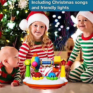 ODELA Baby Musical Toys – Baby Learning Toys with Christmas Music and Flashlights – Baby Spin Toys with Colorful Beads and Funny Figurines – Musical Toys for Babies Girls and Boys