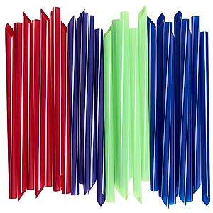 Extra-Wide Smoothie Straws [100 Pack] Bubble / Boba Tea Straws, Individually Wrapped, Assorted Colors