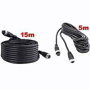 1080P RV Backup Camera Wired System,9 inch AHD 2-Split DVR Monitor Waterproof 8LED IR Night Vision Reverse Rear View Mirror Camera 12V-24V for Semi Bus Truck Trailer Camper