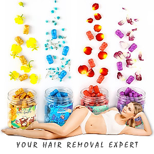 Hard Wax Beads 14oz Waxing Beads -Full Natural Painless Wax Beads Hair Removal Wax Suitable for Sensitive Skin, Bikini Wax, Face Wax, Eyebrow Wax, Underarm- Hard Wax Beans