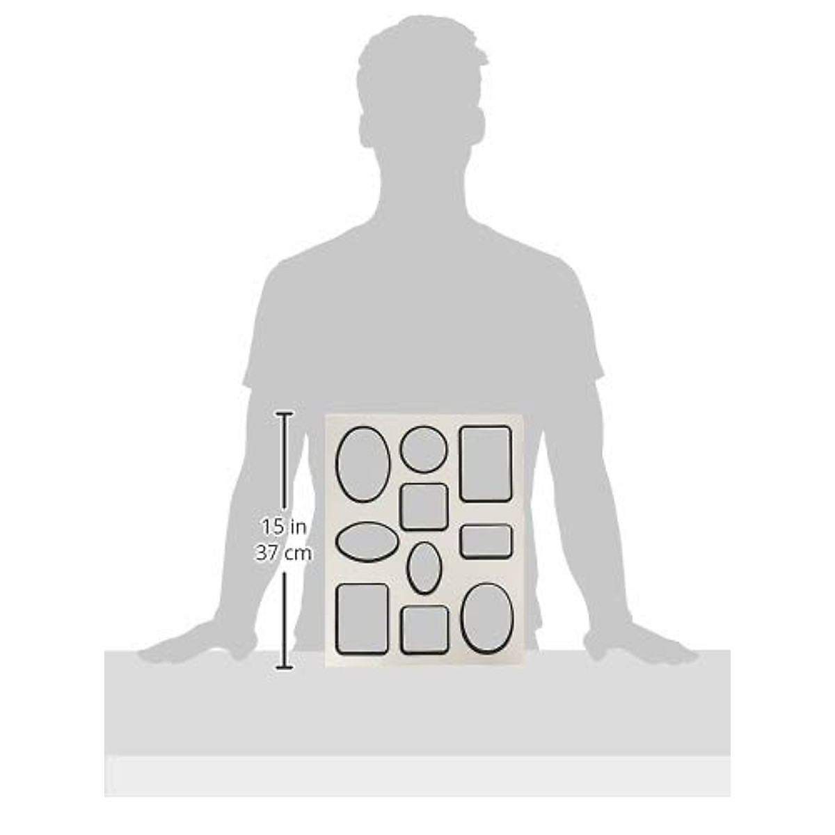 Callen C. Allen White W/Black Photo Mat 11"X14" Double W/Multiple Openings