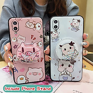 Silicone Anti-dust Lulumi Phone Case for Samsung Galaxy A02/M02/SM-A022F/A022M, Shockproof Armor case Foothold Drift Sand Cover TPU Cartoon Glisten Cartoon Dirt-Resistant Anti-Knock, 9