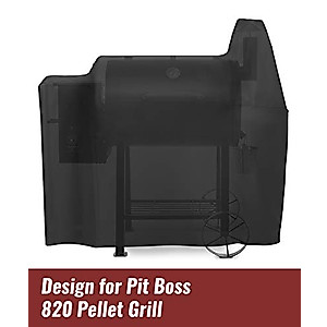 NUPICK 820 Grill Cover for Pit Boss 820 Series, Pro Series 850 Pellet Grill, Heavy Duty and Waterproof Pellet Grill Cover, Zipper Design, Come wiht Grill Brush
