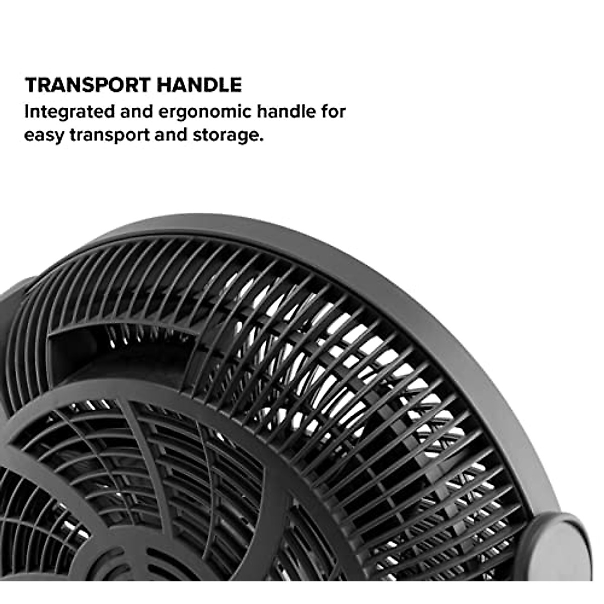 Air Monster 12 Inch Power Stand Fan and Floor Fan, Room Fan, Turbo fan, Air Circulator Fan, 3 Speed Settings, High Velocity, Adjustable Tilt, Black