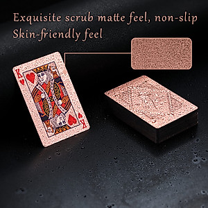 Zayvor 2 Decks Playing Cards Foil Poker Cards Deck of Cards 24K Gold Diamond Foil Poker Cards Waterproof Plastic Cards with Gift Box,Game Tools for Family Game Party- Cool Silver and Rose Gold