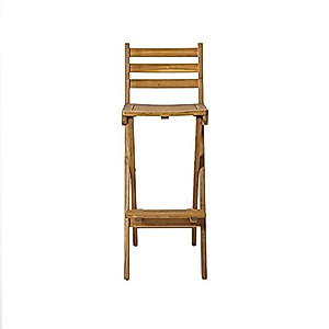 Christopher Knight Home Tundra Outdoor Foldable Wood Barstool Set, 2-Pcs Set, Natural