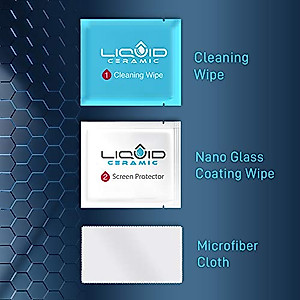 LIQUID CERAMIC Glass Screen Protector Wipe On Scratch and Shatter Resistant Nano Protection for All Phones Tablets Smart Watches - Universal