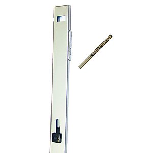 File Cabinet Locking Bar. Fits 5 Drawer File Cabinets. Includes Cobalt Drill Bit. (Gray)