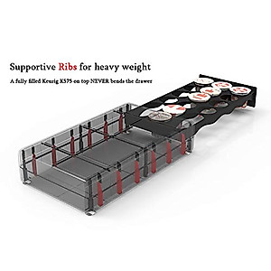 EVERIE Coffee Pod Holder Drawer Compatible with Keurig K Cup Pods (Holds 18 Pods)