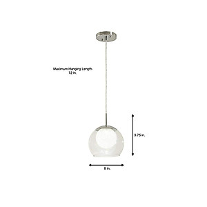 Home Decorators Collection 40-Watt Equivalence Chrome Integrated LED Mini Pendant