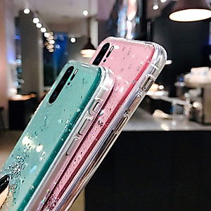 Case for Huawei P30 Pro Glitter Case,Clear Bling Glitter Slim TPU Rubber Gel Skin Stars Space Case Cover Sparkle Shiny Crystal Phone Cover Bumper Case for Huawei P30 Pro Case for Girl Women,Pink