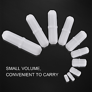 Yizerel 10pcs PTFE Magnetic Stirrer Mixer Stir Bar Spinbar White Color