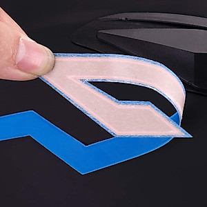 4PCS Upgrade Rechargeable Motorcycle Helmet Light, Night Riding Signal EL Light Sticker, 3 Mode Led Helmet Light Strip Accessories for Bike (Rechargeable Powered, Blue)