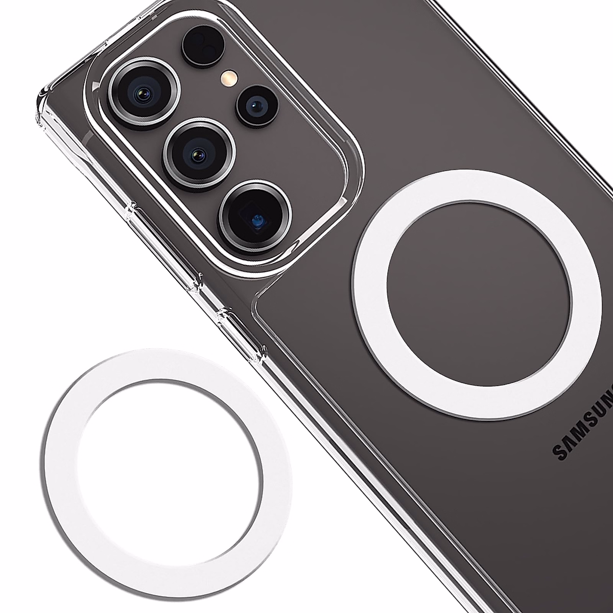 Case-Mate MagSafe Ring / Sticker - Universal Magnetic Conversion Kit For iPhone 16 Pro Max/15 Pro Max/14 Pro/ 13/ Pixel 9/ S25 Ultra/ S24 and more - Compatible with MagSafe Accessories - 2 Pack, White