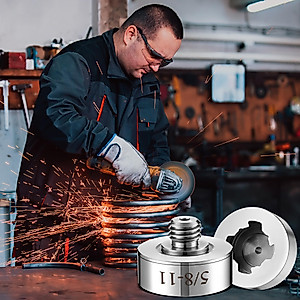 Dreyoo Grinder Lock to 5/8''-11 Thread, Compatible with XLOCK Angle Grinder Cutting Blade, Stainless Steel Diamond Core Drill Bit Adapter