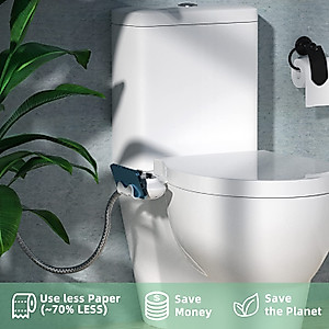 imio BD158 Non-Electric Bidet Attachment Adjustable Water Pressure and Self Cleaning Nozzle