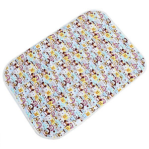 Portable Travel Changing Mat Waterproof Breathable Baby Thicken Cotton Urine Pad Infant Diaper Changing Pad for Boys Girls Newborn (Animals)
