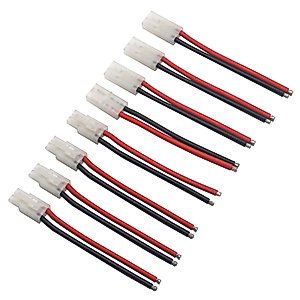 Vgoohobby 4Pairs Adapter Compatible with Tamiya Style Plug Male Female Connector w/10cm 14AWG Silicon Wire Cable for RC Car Lipo Battery Charger FPV Truck Boat