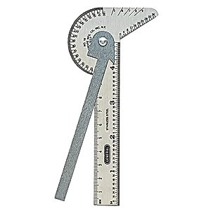 General Tools Pocket-Sized 6-In-1 Multi Use Ruler and Gauge #16ME with 4-Inch Ruler and Etched Graduations in 64ths of an Inch and Millimeters
