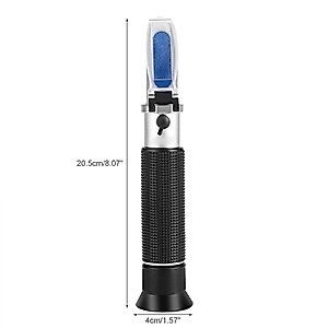 Brix Meter Refractometer, Professional Handheld Alcohol 0-80% Test Refractometer Tester Brix Refractometer Hydrometer with Automatic Temperature Compensation Function for Brewing Beer Wort
