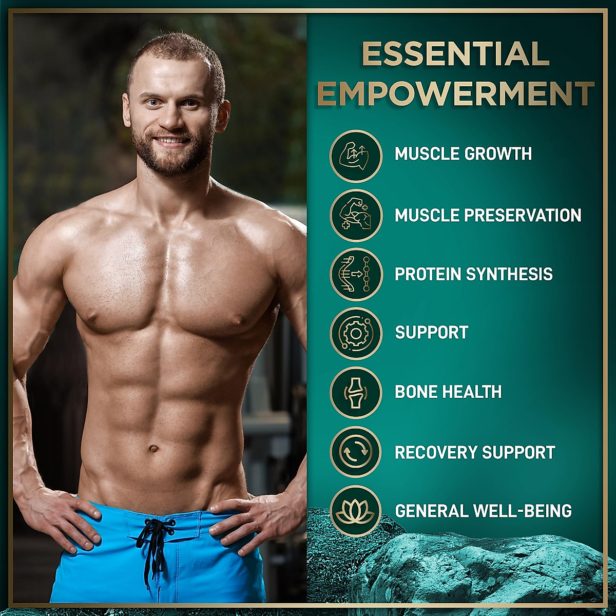 HMB Supplements for Men & Women with Vitamin D3 - 3-Months Supply, 1,000 MG Calcium beta-Hydroxy beta-methylbutyrate per Serving for Muscle Growth, Strenghth and Fast Workout Recovery - 180 Capsules