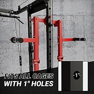 Mikolo Lateral Raise Attachment for Squat Rack with 1" Holes,Standing Lateral Raise Machine, Upper Body Strength Training Machine, Home Gym Equipment