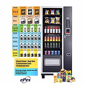 EPEX Beverage Combo Vending Machine with Stratified Temp Control