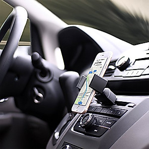 Koomus Pro CD Slot Car Mount Holder Cradle for All Smartphones - Black