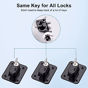 Window Safety Locks Self Adhesive AOSITE 2 Pack Baby Window Restrictor with Key UPVC Window Locks Child Safety Cable Lock Pet Window Restrictors No Drilling Kids Refrigerator Lock for Childproof