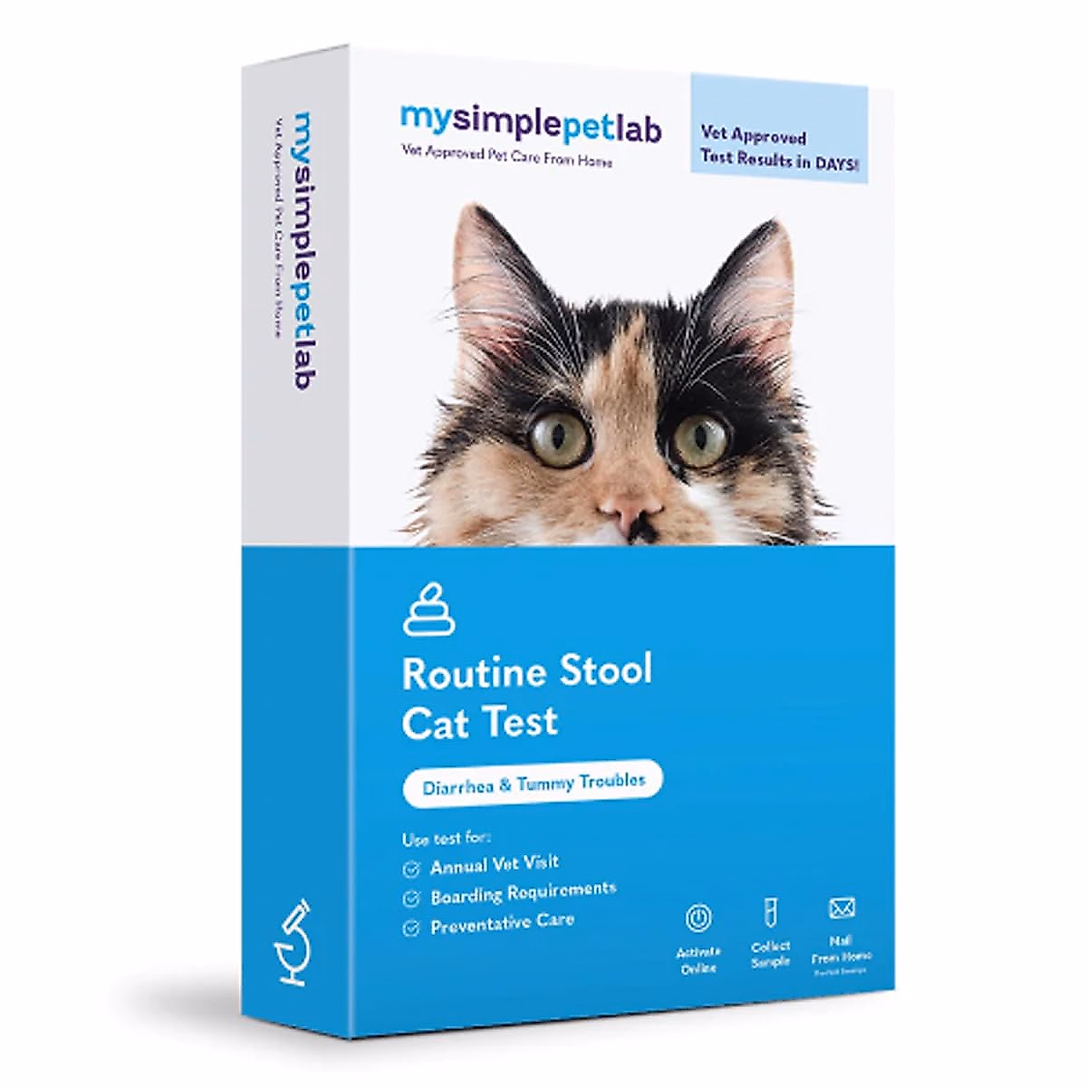 MySimplePetLab Cat Stool Test Kit | Fast and Accurate Cat Worms and Giardia Test | Mail-in Stool Sample Kit for Early Detection of Cat Worms and Giardia