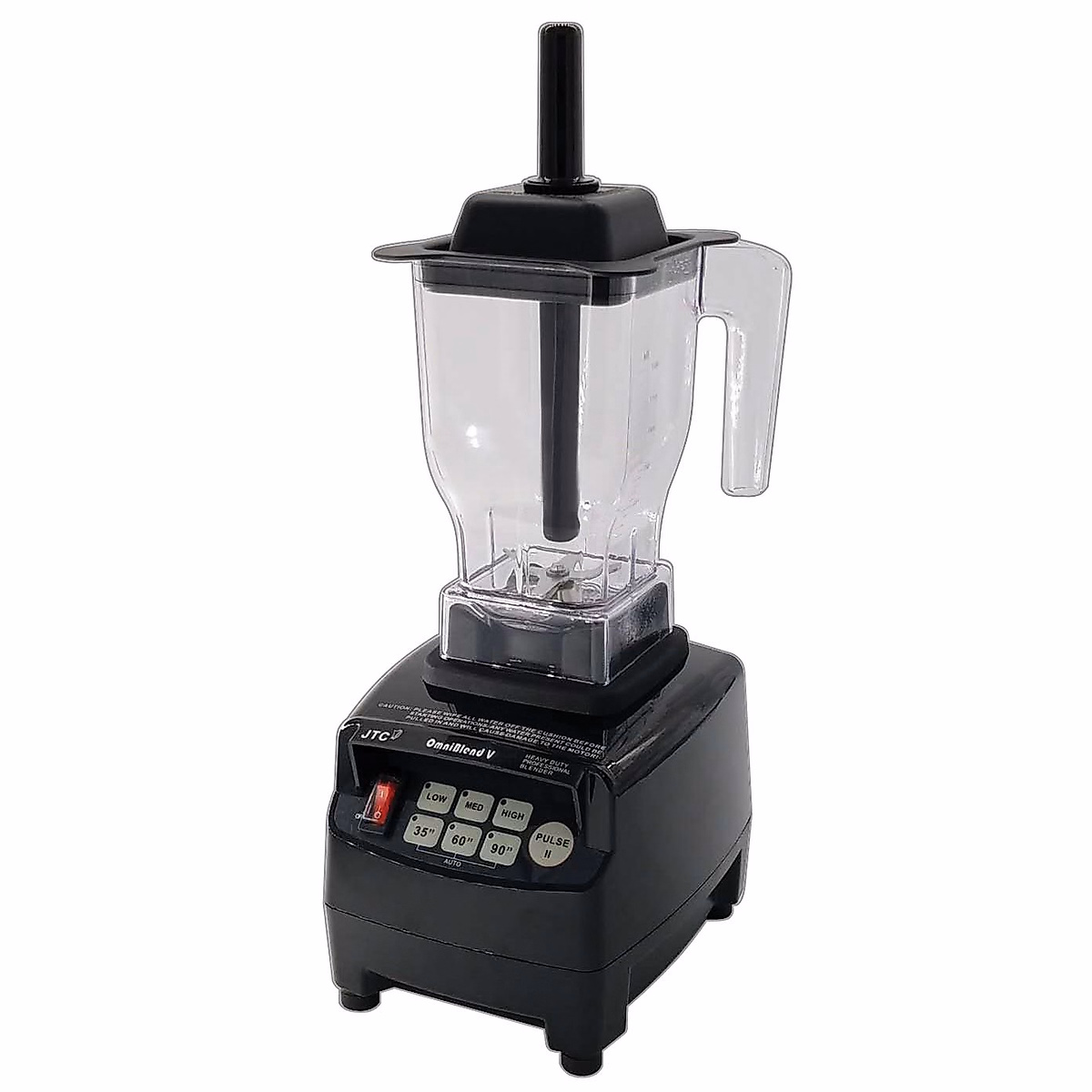 OmniBlend V Commercial Blender for Smoothies Shakes Cocktails, Heavy Duty 3-Speed, Self-Cleaning, Includes Multi-functional 2-in-1 Wet Dry Blades, 1.5 Liter BPA-Free Shatter-Proof Jar (Black)