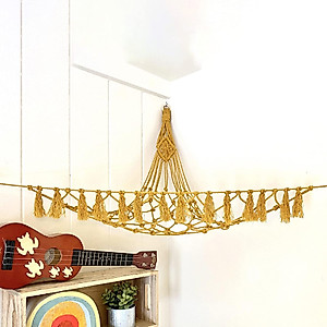 Felenny Giant Baby Toy Hammocks Wall Corner Hanging Storage Net Organizer Stuffed Animal Hammock