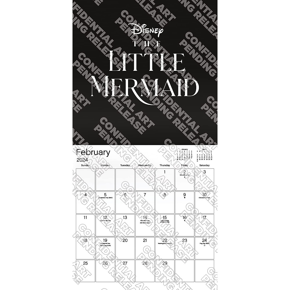 2024 Disney The Little Mermaid (Live Action) Wall Calendar