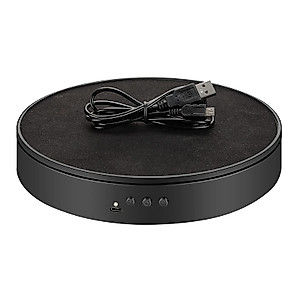 Apobob 360 Degree Turntable Display Stand for Photography Display, 11lb Load Motorized Display Turntable, Electric Rotating Display Stand for Jewelry, Watch, Shoe and Video Show, Gift for Photographer