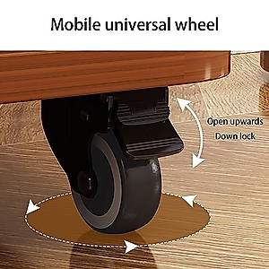 BBAUER Book Shelf Rotating, 360 Rotating Bookcase, Rotating Bookshelf 6 Tier, Mobile Bookshelf with Wheels, for Home Office, Study Room