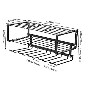 ANDRESLAD Electric Drill Storage Rack Screwdriver Organizer Power Tool Holder Eletric Screwdrivers Screwdriver Electric Drill Organizer Power Screwdriver Power Tool Rack Carbon Steel Black
