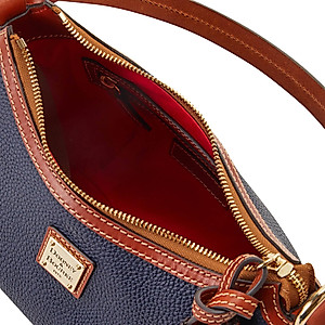 Dooney & Bourke Handbag, Pebble Grain Pouchette Shoulder Bag - Midnight Blue