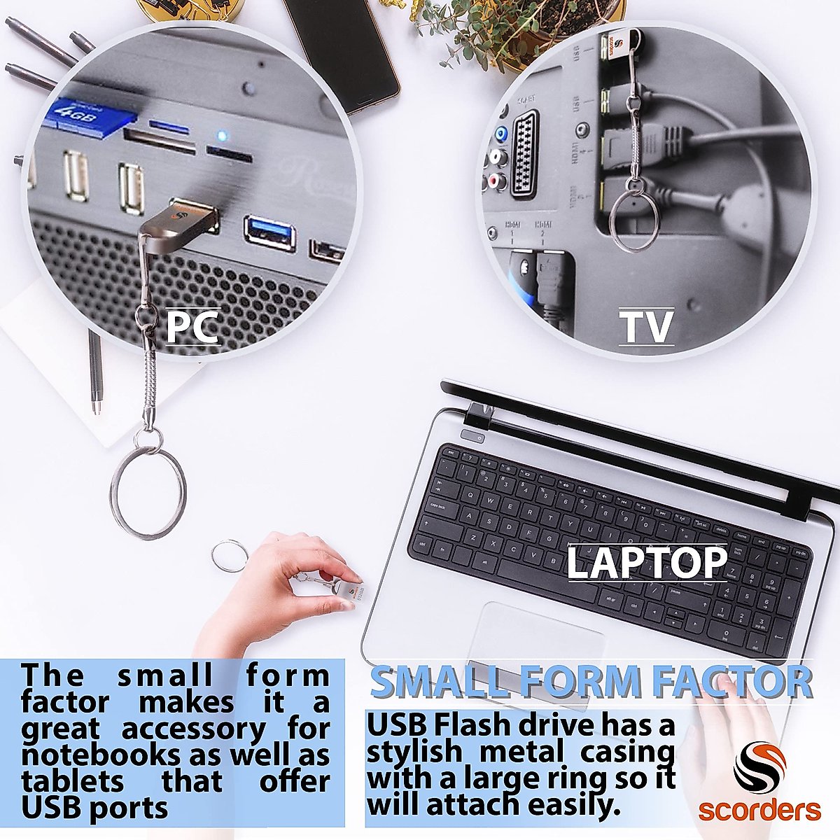 USB Flash Drive Mini | 512 GB Memory Stick | USB 2.0 Flash Drive | Metal Casing | Portable Thumb Drive | Lightweight with Large Capacity | Reliable and Stable Storage Capacity | Supports All OS |