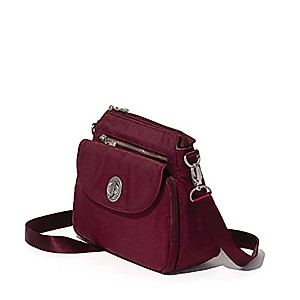 Baggallini Womens calais crossbody bag, Dark Cherry, One Size US